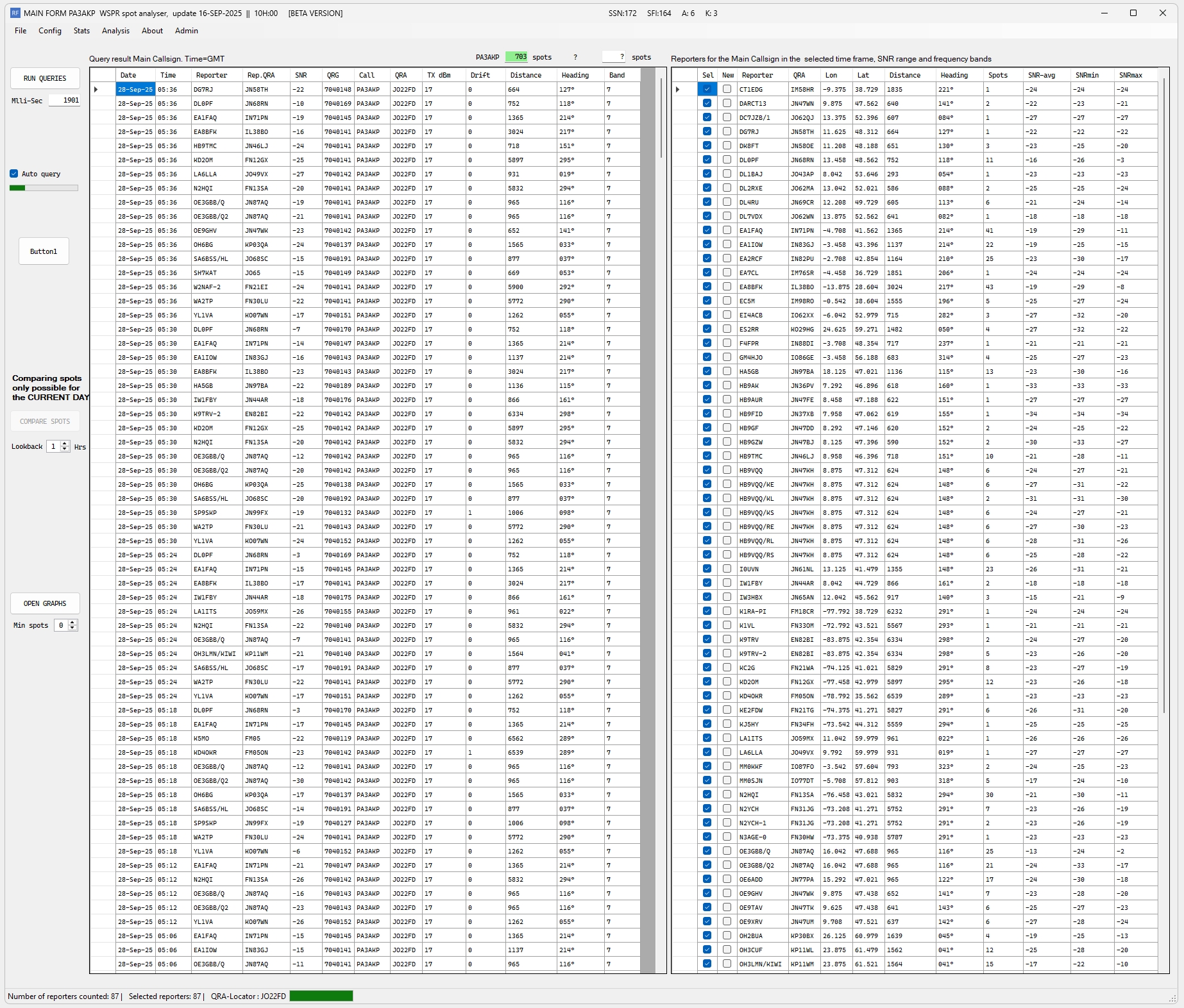 WSPR analysis software